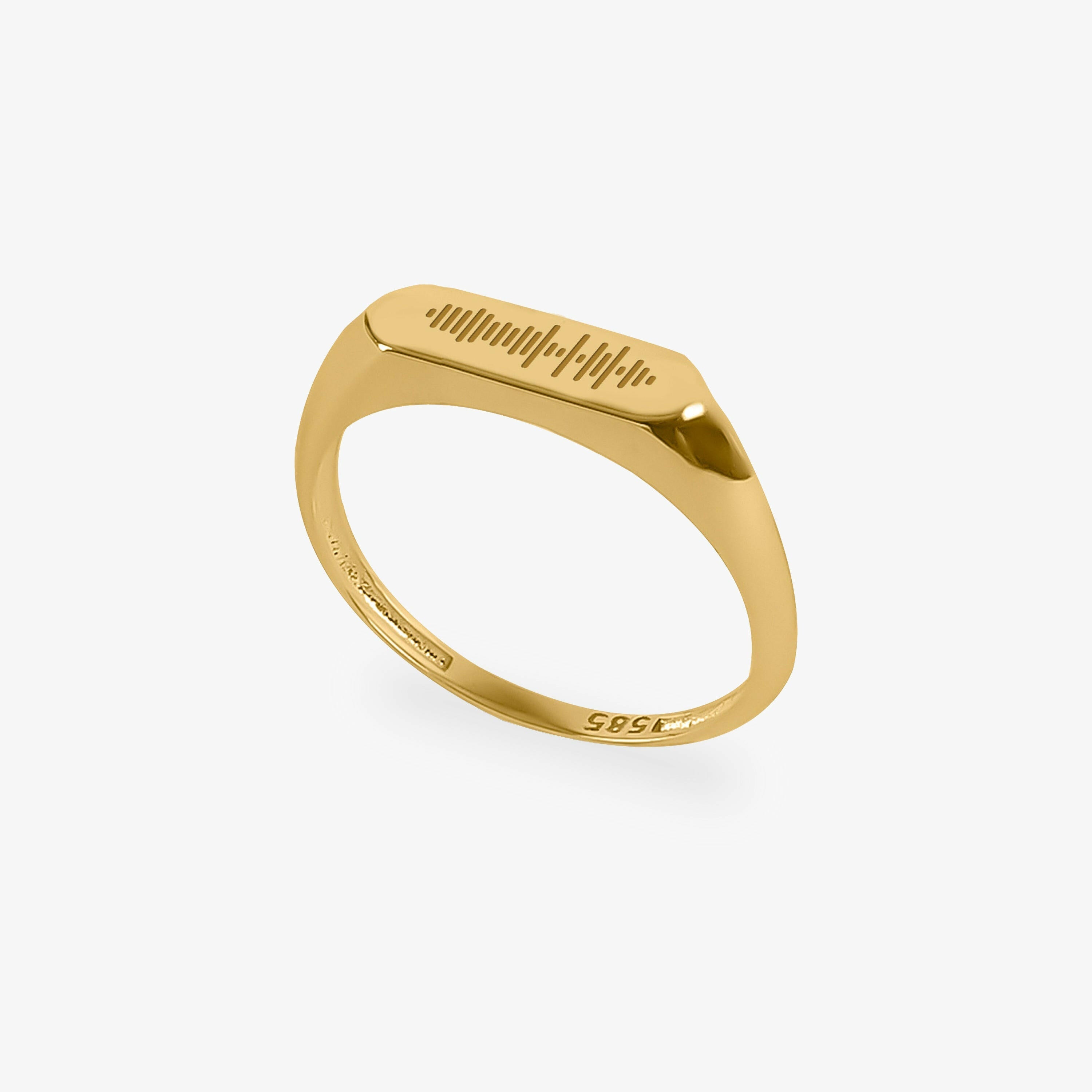 Custom Spotify Code Ring | 14K Solid Gold Mionza
